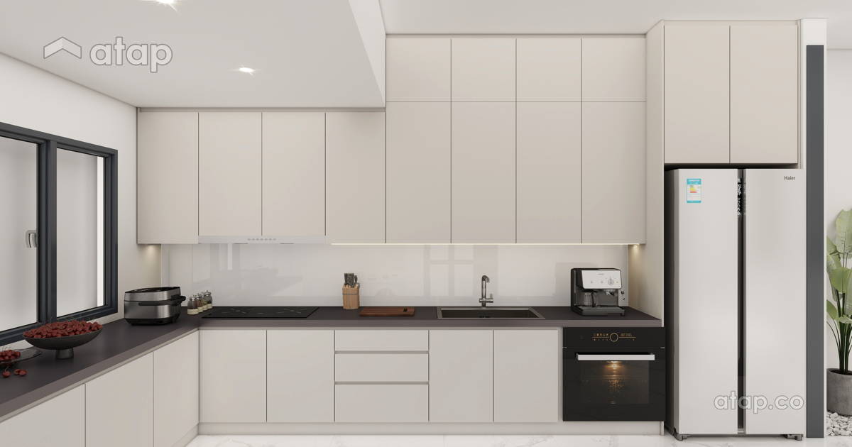 Contemporary Kitchen terrace @ Design and Refurbishment of PJ Terrace ...