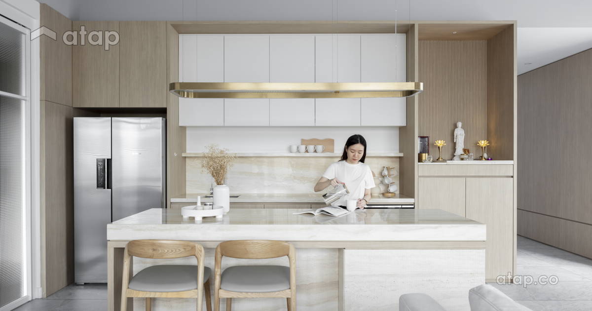 Modern Zen Kitchen semi-detached design ideas & photos Malaysia | Atap.co