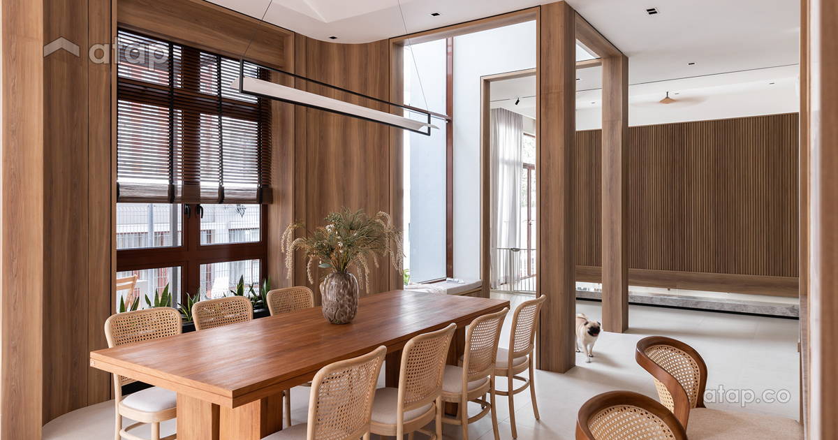 Minimalistic Rustic Dining Room semi-detached design ideas & photos ...