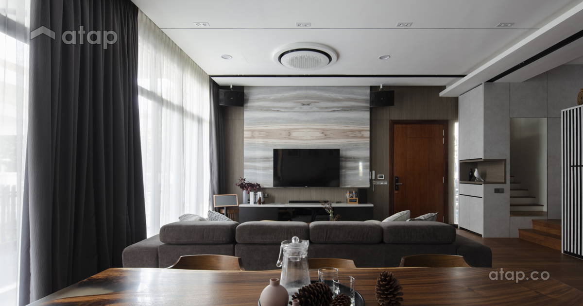 Contemporary Living Room semi-detached design ideas & photos Malaysia ...