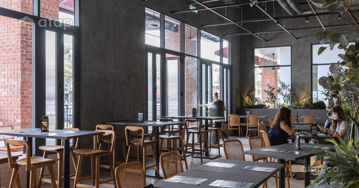 Industrial Minimalistic F&B shopping mall design ideas & photos ...