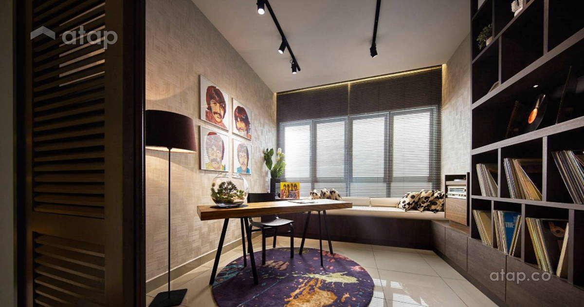 Contemporary Modern Office Study Room apartment design ideas & photos ...