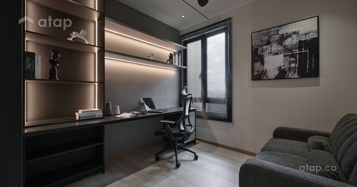 Minimalistic Modern Study Room condominium design ideas & photos ...