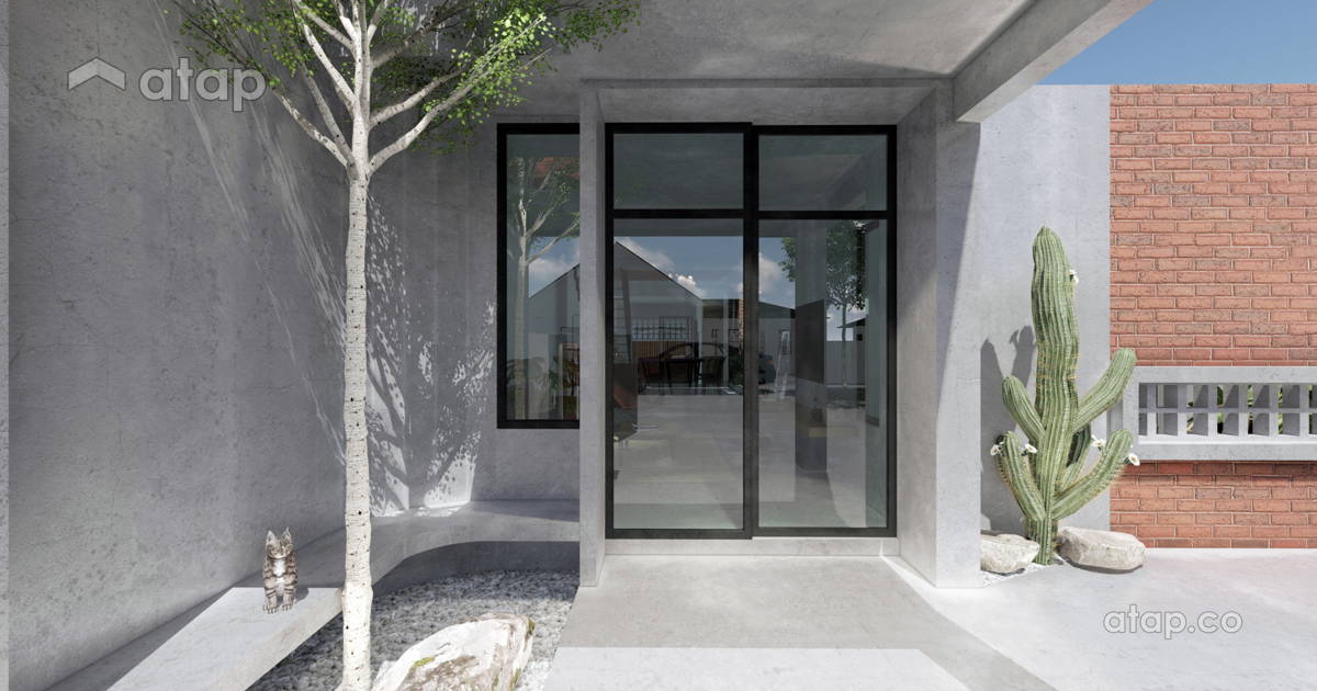 Industrial Exterior Foyer semi-detached design ideas & photos Malaysia ...