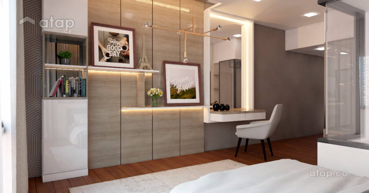 Modern Bedroom condominium design ideas & photos Malaysia | Atap.co