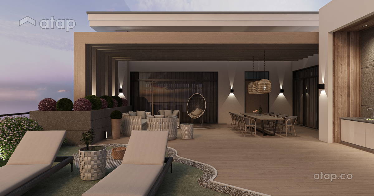 Modern Balcony Exterior bungalow design ideas & photos Malaysia | Atap.co