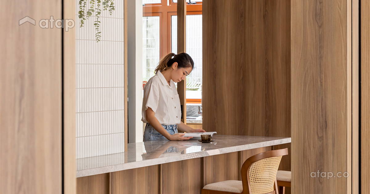 Minimalistic Zen Dining Room semi-detached design ideas & photos ...