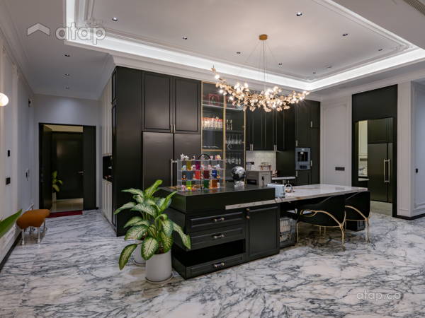 Country Modern Dining Room Foyer condominium @ French Medieval style 18 Madge | K&J Design Studio