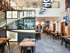 A Street Art Restaurant with Vibrant Graffiti interior design ...