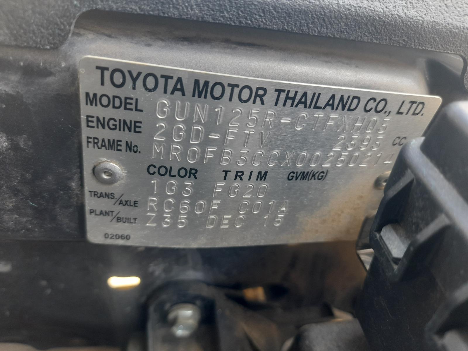 Particulate Filter/Dpf Hilux Toyota 2016