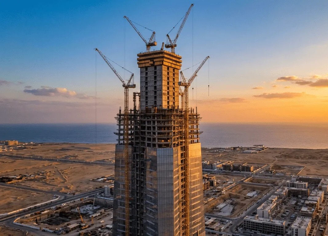 🗼Jeddah Tower Construction Progresses Within Jeddah Economic City