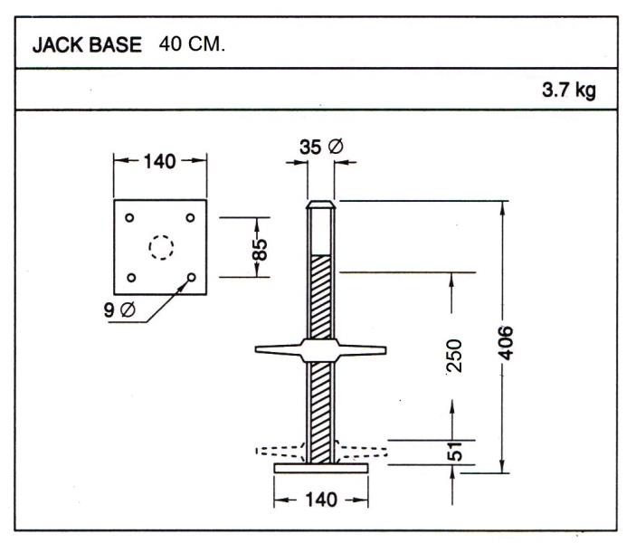 ขาย Jack Base (แจ็คเบส นั่งร้าน) Bangkok | Thai Nishiken Co., Ltd. | Builk