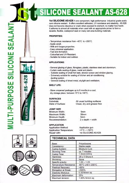 ขาย 1st AS-628 Silicone Sealant กรุงเทพมหานคร | First Sealant Technology | Builk