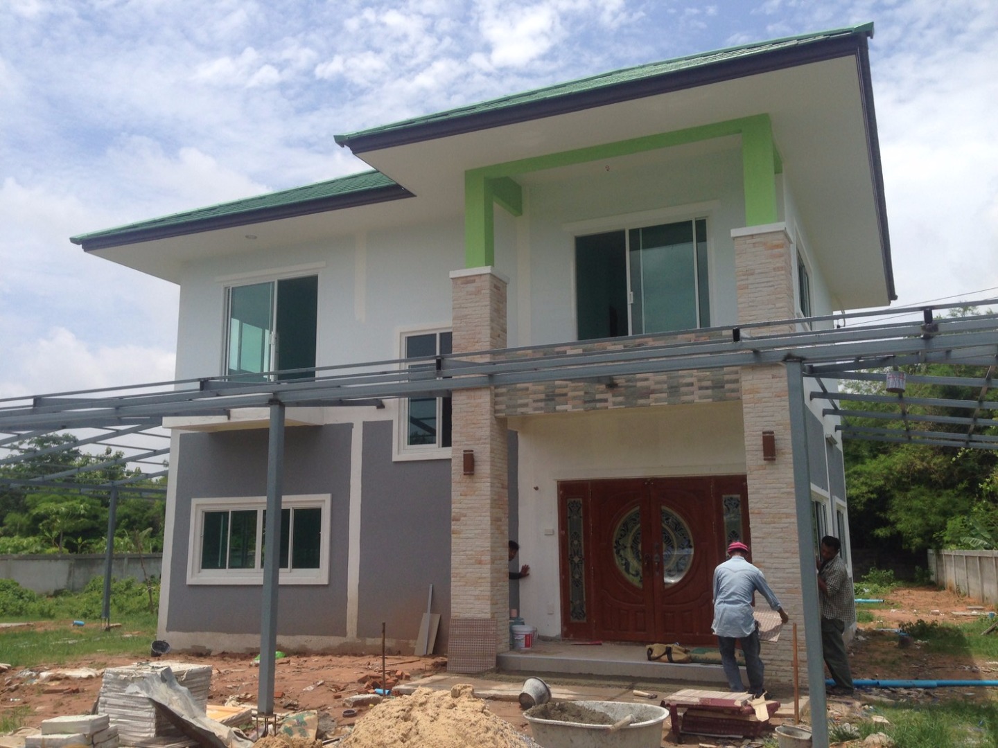 ก่อสร้าง บ้าน 2 ชั้น โกสุมพิสัย โดย dd house home builder center ...