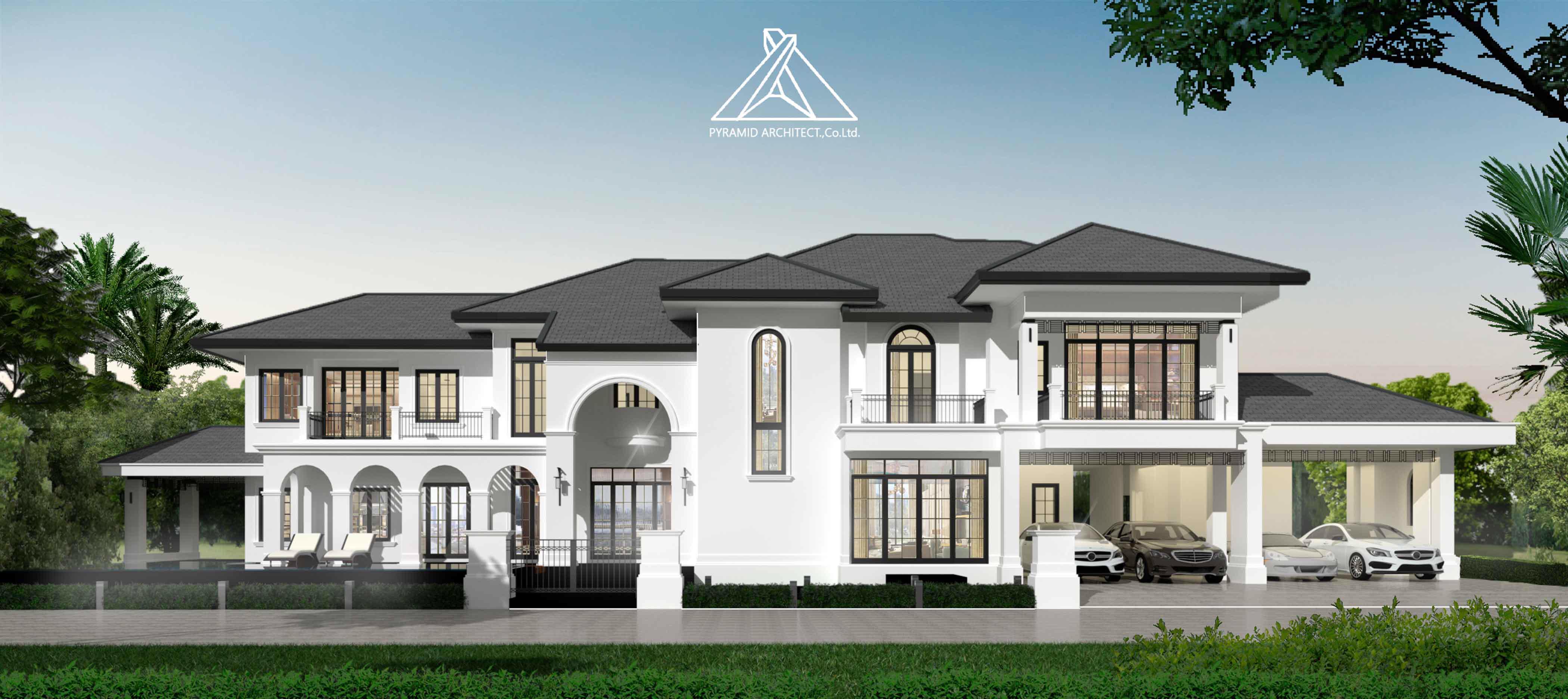 งานตกแต่ง Luxury House บ้านหรู 2 ชั้น สไตล์เมดิเตอร์เรเนียน จ เชียงราย