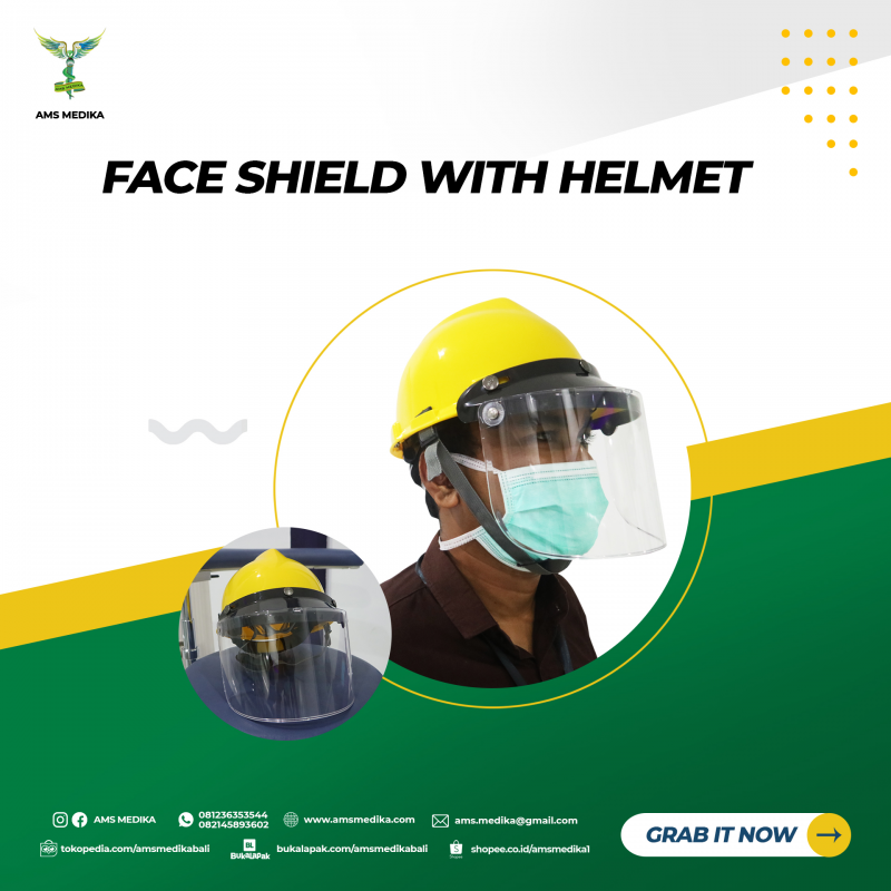 Face Shield With Helmet - AMS MEDIKA