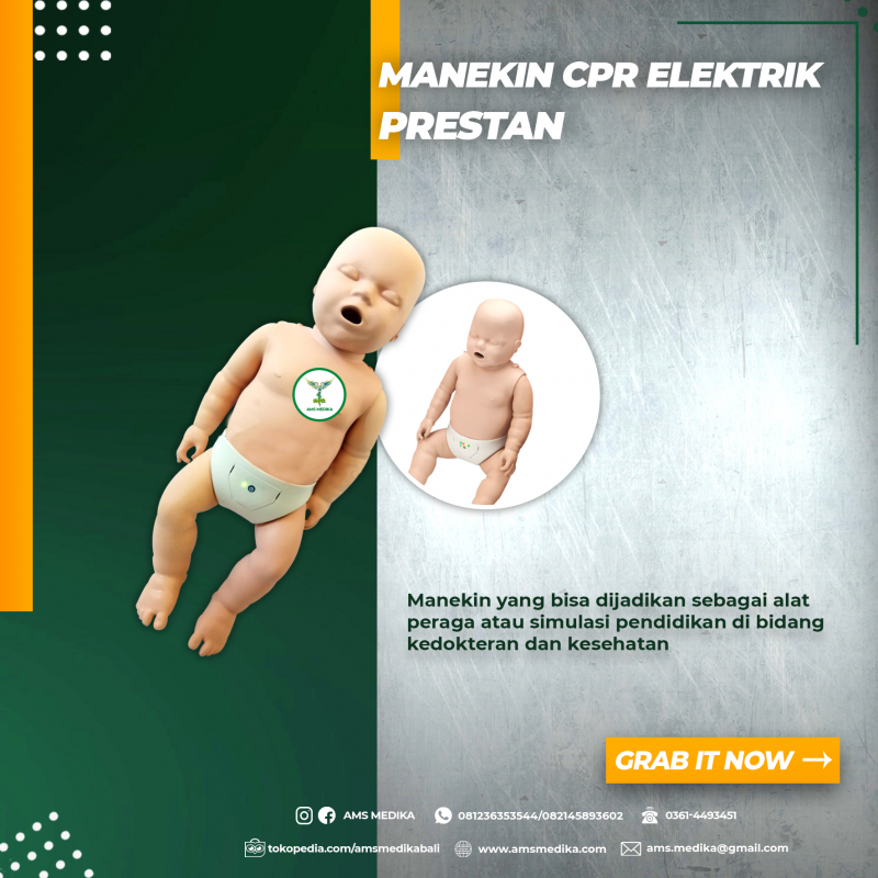 Manekin Bayi CPR Electric Prestan - AMS MEDIKA