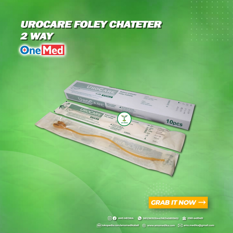 Urocare Foley Catheter 2 Way Onemed - AMS MEDIKA