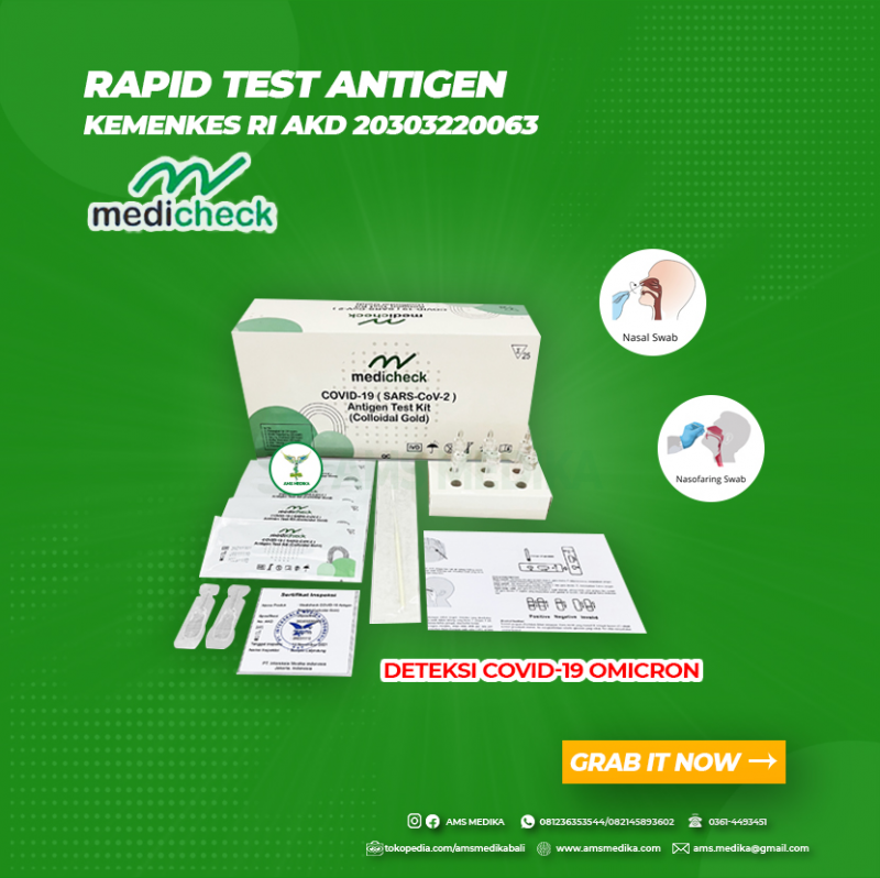 Rapid Test Antigen Medicheck - AMS MEDIKA