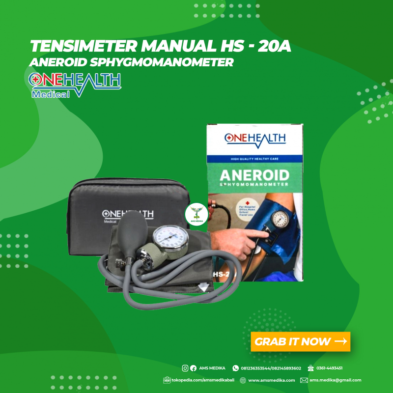 Tensimeter Manual / Aneroid Sphygmomanometer HS-20A Onehealth - AMS MEDIKA