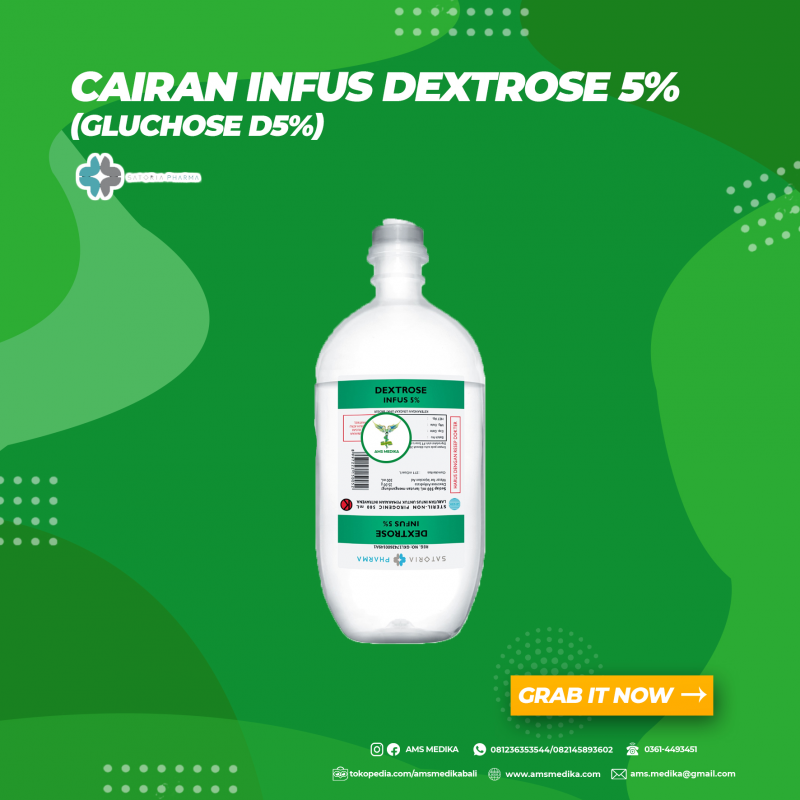 Cairan Dextrose (Gluchose) 5% Satoria Pharma - AMS MEDIKA
