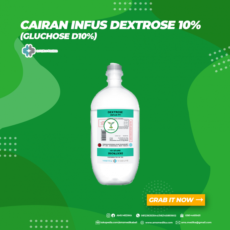 Cairan Dextrose (Gluchose) 10% Satoria Pharma - AMS MEDIKA