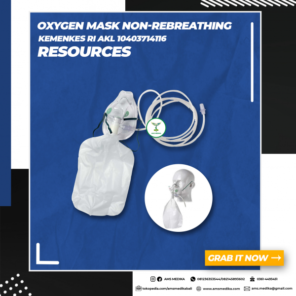 Masker Oksigen Non-Rebreathing - AMS MEDIKA