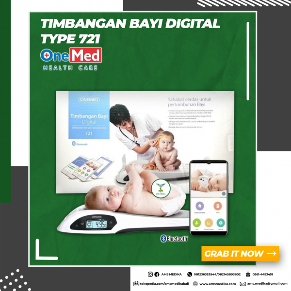 Timbangan Bayi Digital 721 With Bluetooth Onemed - AMS MEDIKA
