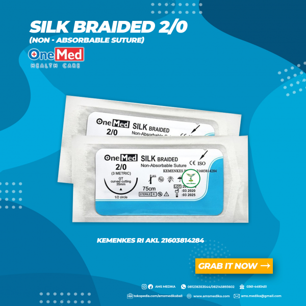Silk Braided 2/0 Onemed - AMS MEDIKA