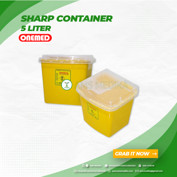 Sharp Container 5 Liter Onemed - AMS MEDIKA