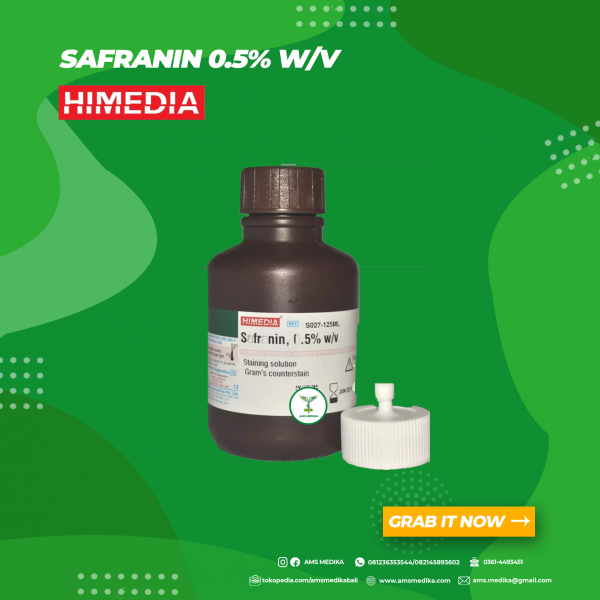 Safranin 0.5% W/V Ukuran 125Ml Himedia - AMS MEDIKA
