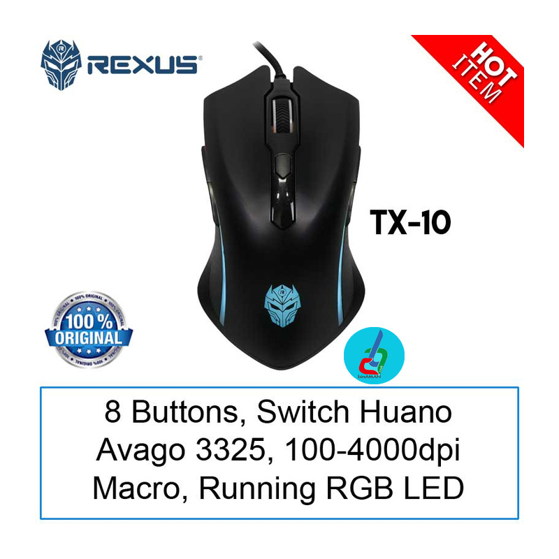 Rexus TX10 Titanix Macro RGB Gaming Mouse - BinAman