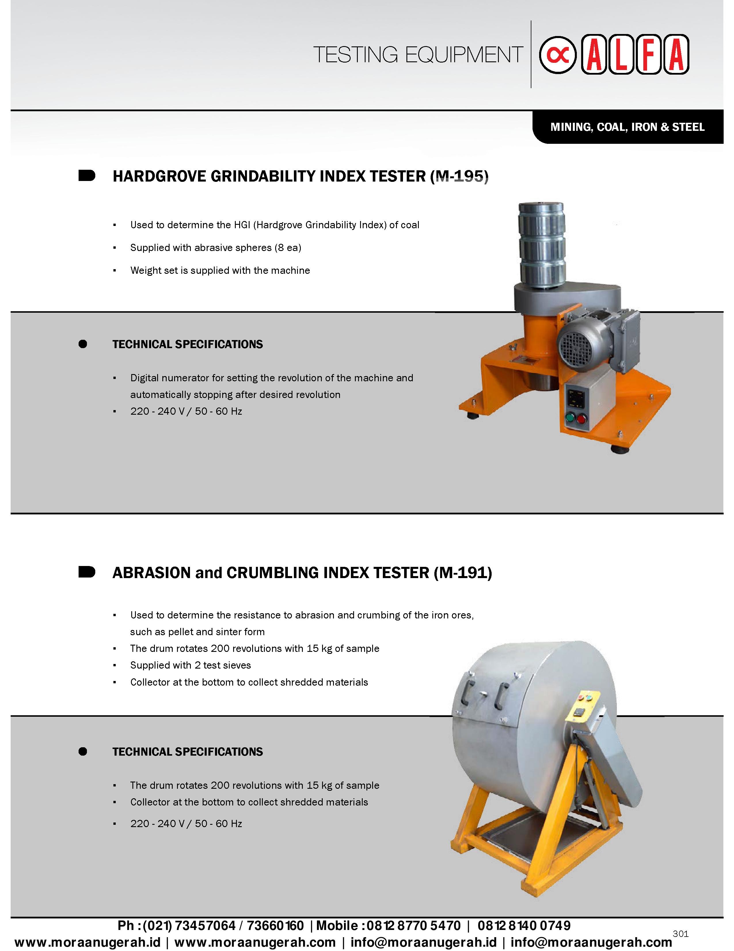 MINING COAL TESTING EQUIPMENT - PT Mora Anugerah Berkat