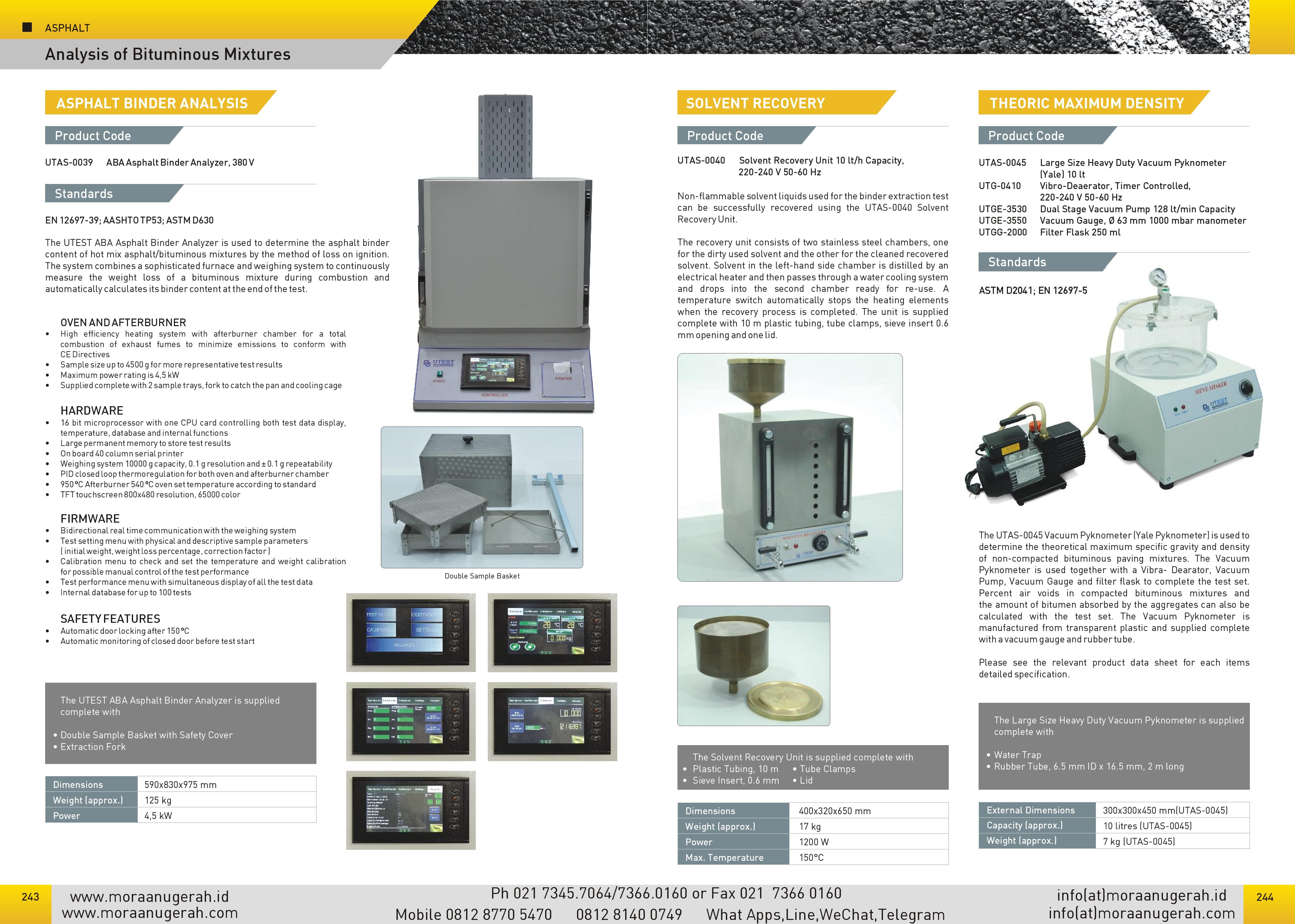 ASPHALT TESTING EQUIPMENT - PT Mora Anugerah Berkat
