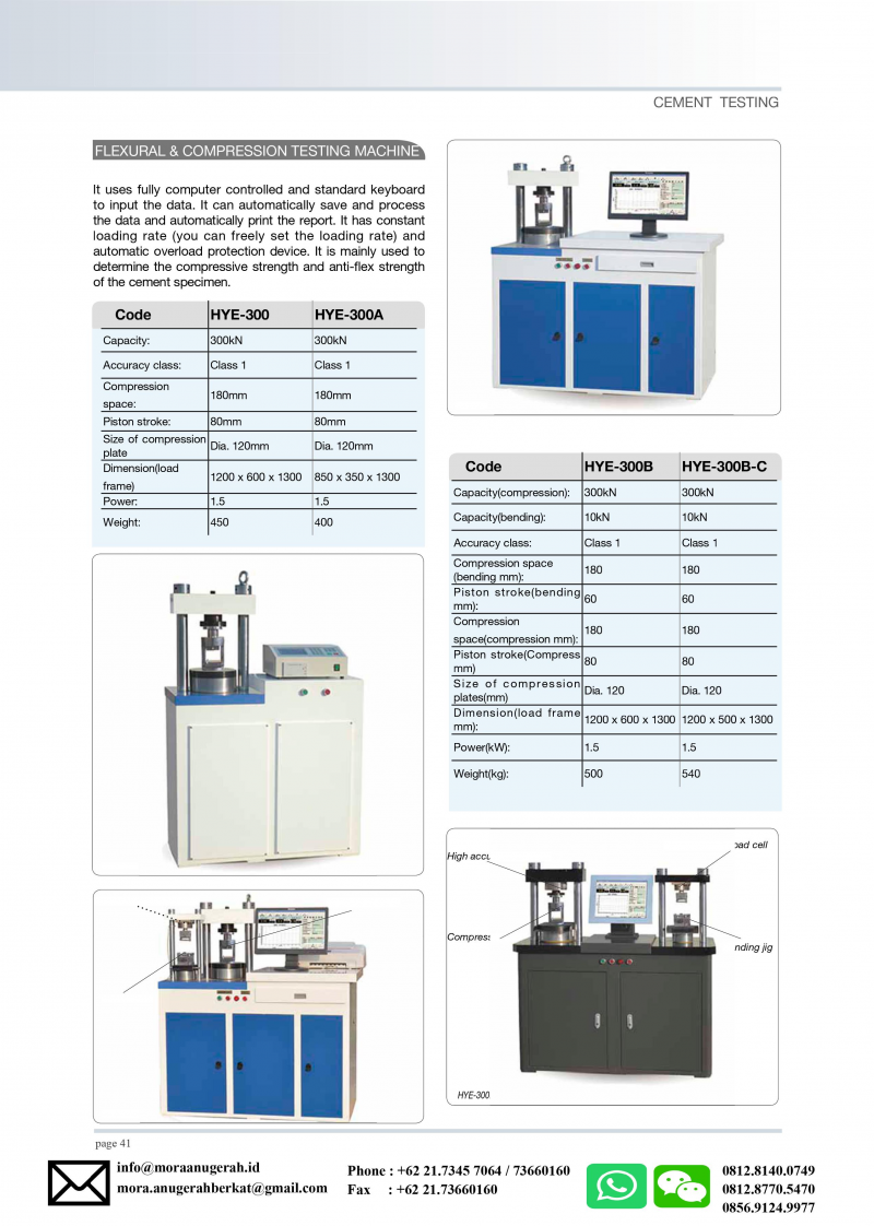 FLEXURAL & COMPRESSION TESTING MACHINE - PT Mora Anugerah Berkat