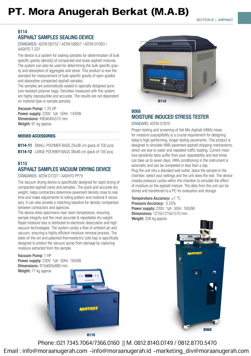 MATEST - MOISTURE INDUCED STRESS TESTER - PT Mora Anugerah Berkat