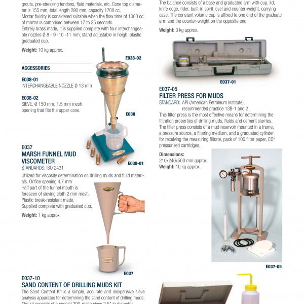 MATEST - FLOW CONE APPARATUS & MARSH FUNNEL MUD VISCOMETER - PT Mora ...