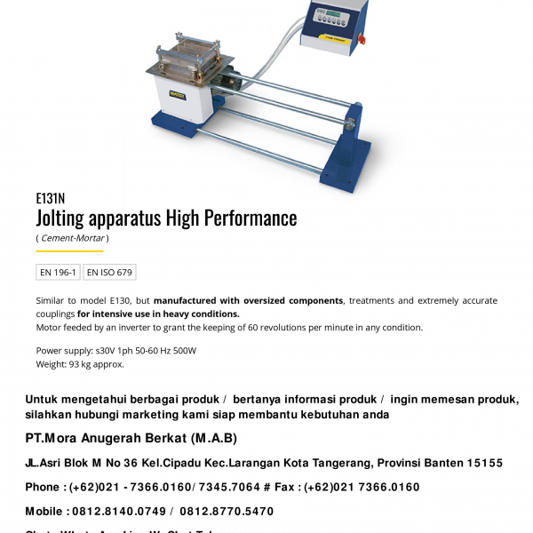 MATEST - Jolting Apparatus,Cabinet,Vibrating Table Moulds - PT Mora ...