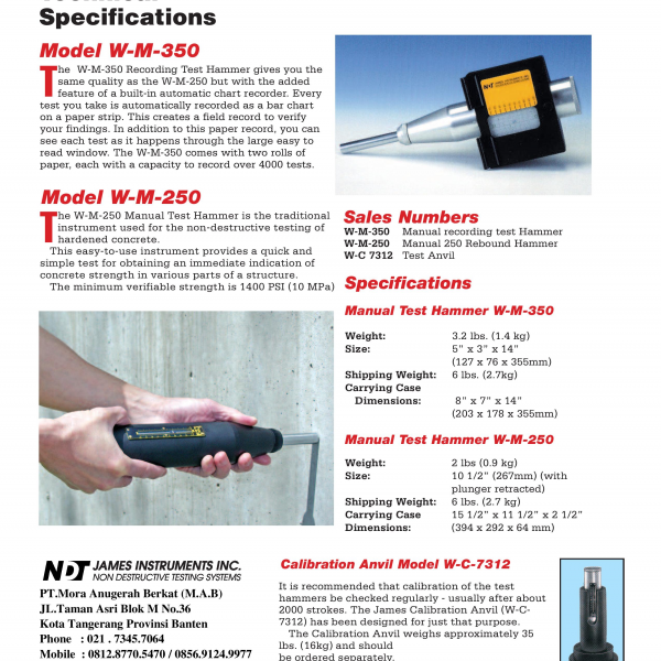 Digital/Manual Rebound Hammer Test - PT Mora Anugerah Berkat