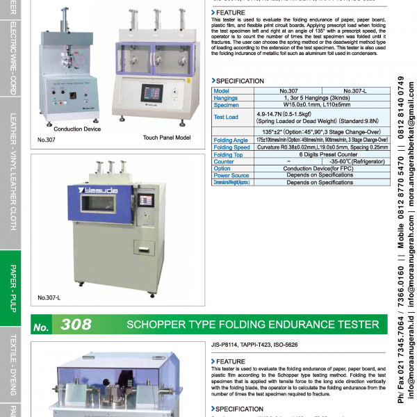 MIT TYPE FOLDING ENDURANCE TESTER - PT Mora Anugerah Berkat