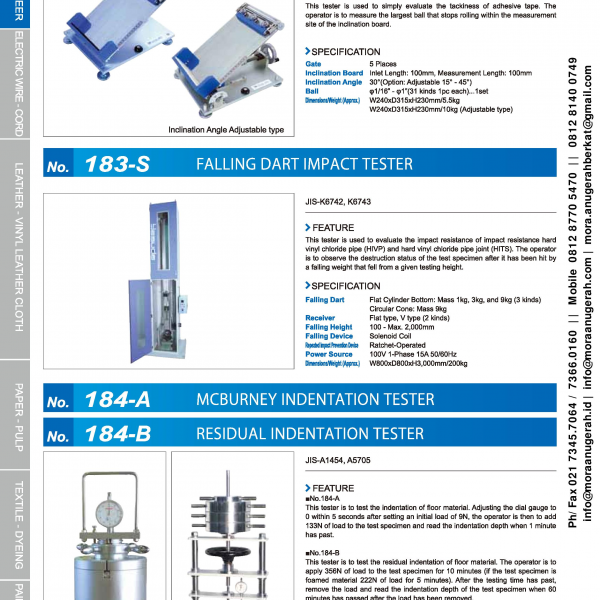 MCBURNEY INDENTATION TESTER - PT Mora Anugerah Berkat