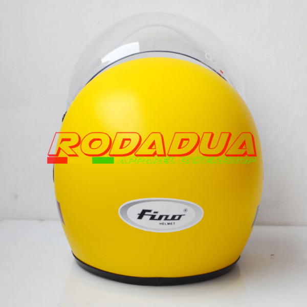 Helm Motor Retro FINO BARCODE Double Visor Kuning Doff - RODADUA.ID ...