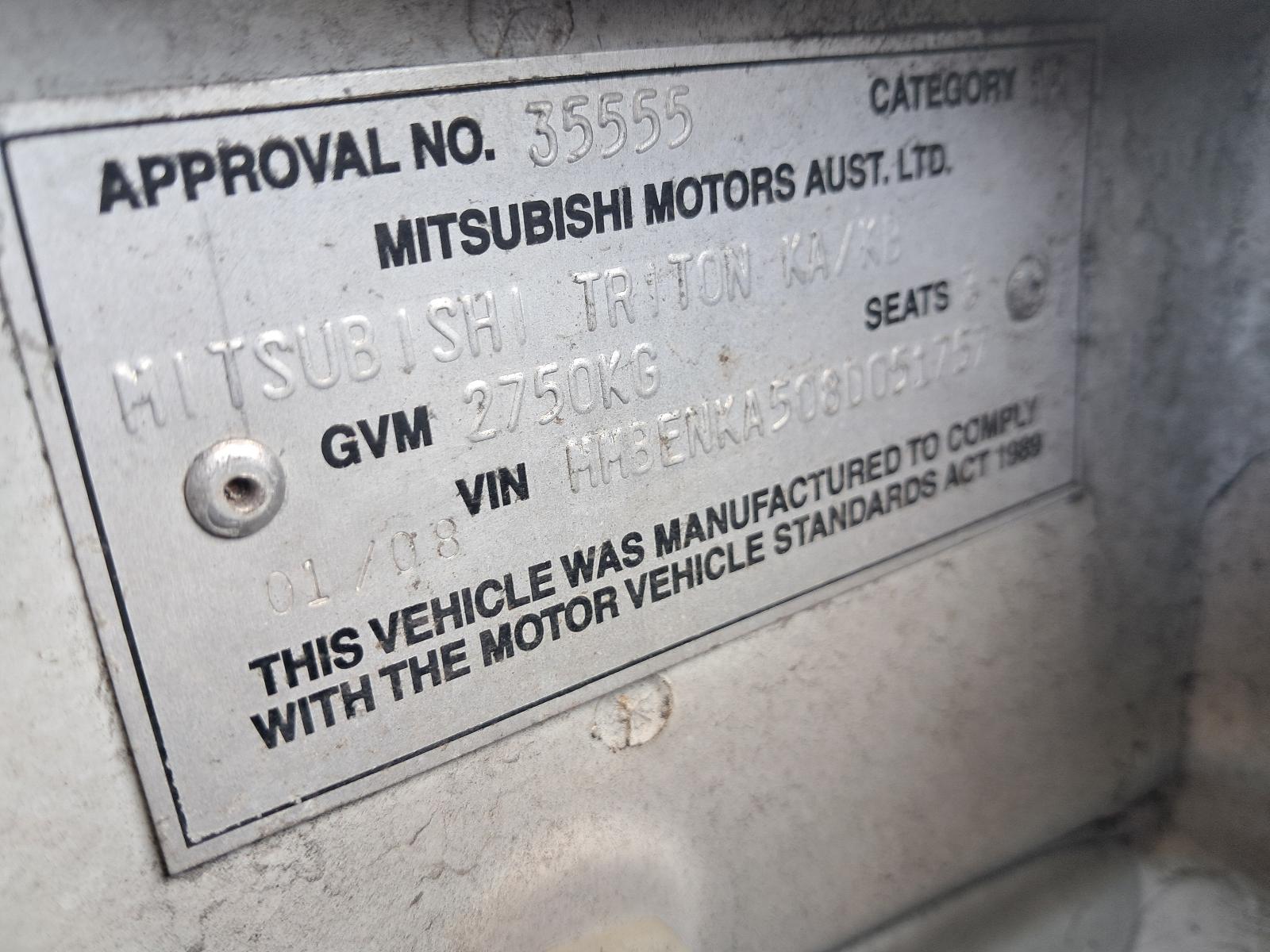 Airbag Module/Sensor Triton Mitsubishi 2007