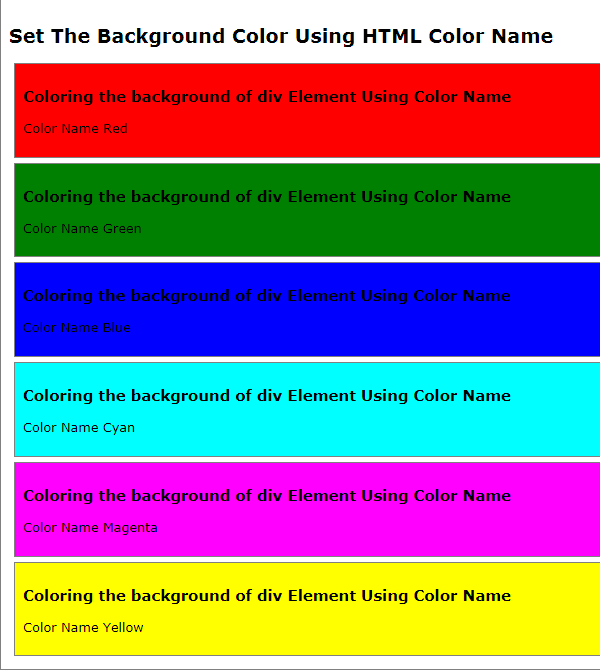 HTML 5 Tutorial Set Or Change HTML Background Color HTML 5 Tutorial Set Or Change HTML Background Color