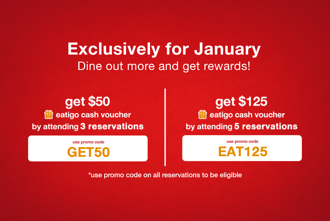 Happy New Year! Attend reservations with promo code and get Eatigo Cash ...