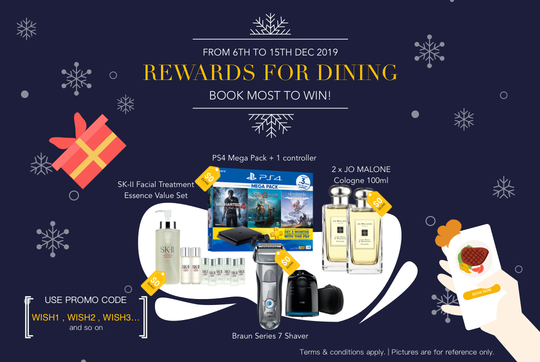 Rewards for dining? Book most to win a prize from us! (Winter Edition ...