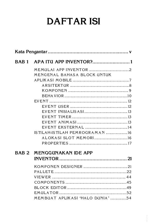 Jual Buku Membuat Aplikasi Android Tanpa Coding Dengan App Inventor