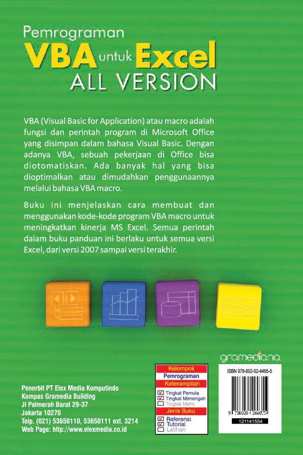 Jual Buku Pemrograman VBA Untuk Excel All Version oleh SmitDev ...