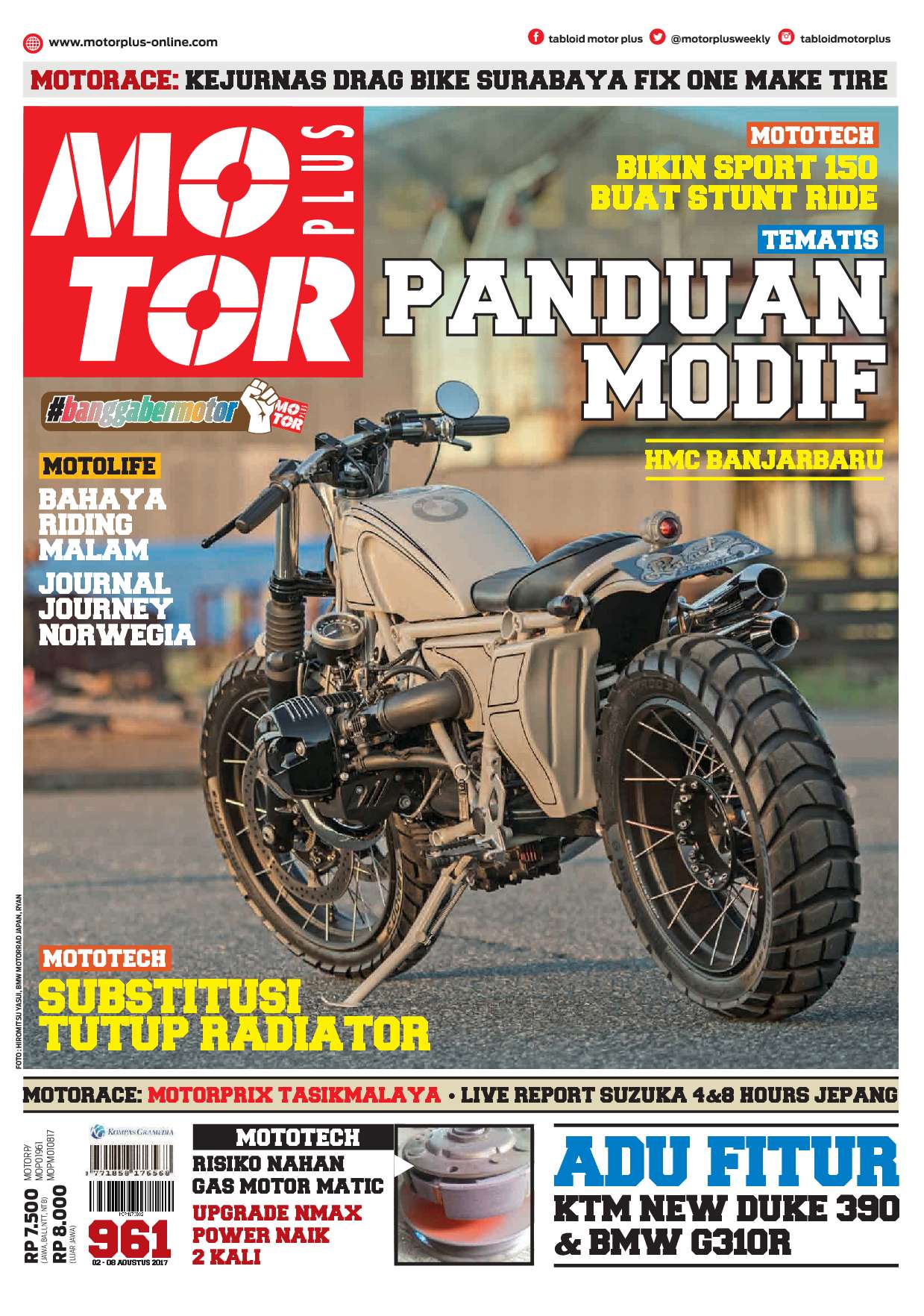 Jual Majalah MOTOR PLUS ED 961 Agustus 2017 - Gramedia Digital Indonesia