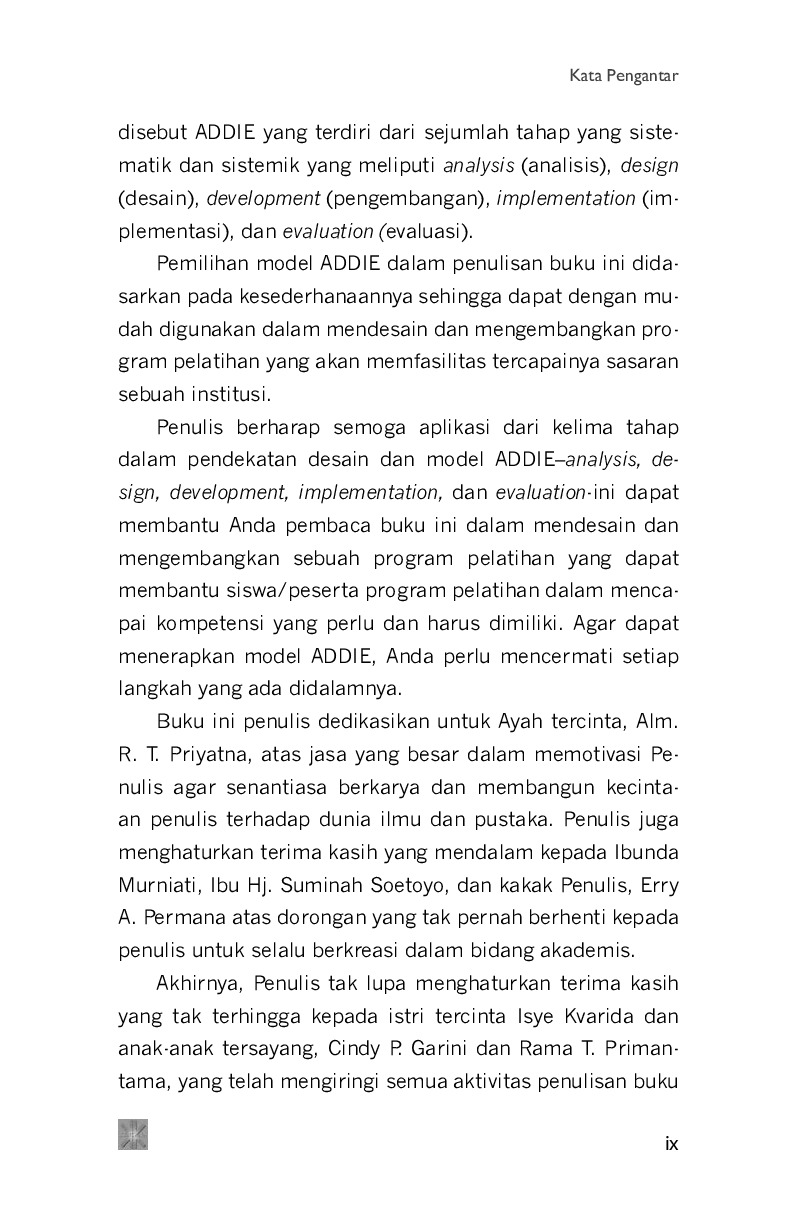 Jual Buku Desain Dan Pengembangan Program Pelatihan Berbasis Kompetensi Implementasi Model ADDIE ...